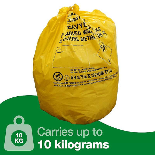 Clinical Waste Sacks (Pack of 25), Max 10kg – MED FAITH HEALTHCARE SUPPLIES